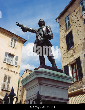 Statue of Jean Pierre Gaffori at Corte in Haute Corse France Stock ...