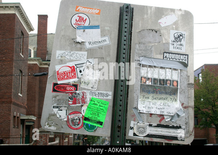 Graffiti signs, posters, ads, etc Stock Photo - Alamy