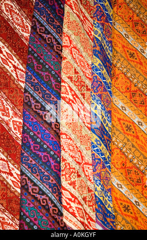 Brightly coloured, bold patterned stripes, fashion furnishing fabrics ...