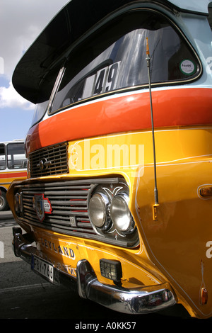 Classic Malta Bus, close-up front Stock Photo - Alamy