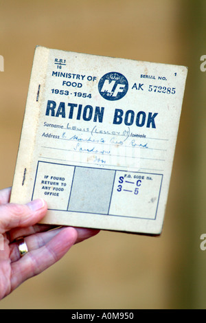 Ration Book 1953 1954 Stock Photo - Alamy