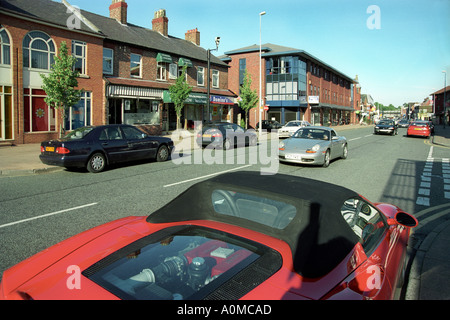 Water Lane Wilmslow Cheshire England Silver car belongs to local ...