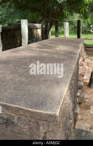 Gal Pota Stone Book at the ancient city Polonnaruwa, Sri Lanka Stock ...
