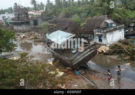 Damage by Tsunami earthquake on sea floor Nagapattinum Velankanni Tamil ...