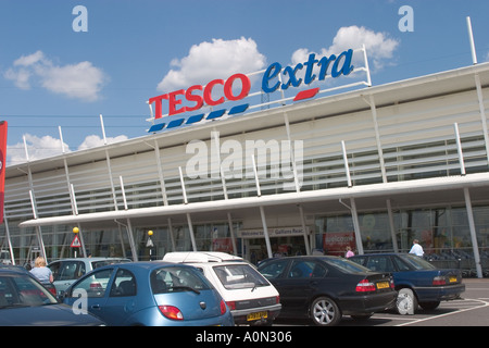 Tesco Extra at Gallions Reach Shopping Park Newham East London Stock ...
