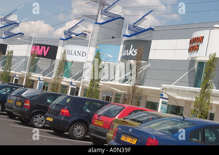 Cars parked at Gallions Reach Retail Shopping Park Beckton Newham East ...