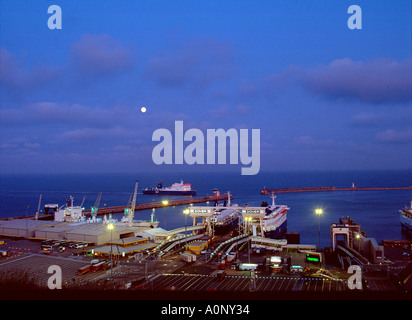 Port of Dover at night, UK Stock Photo - Alamy