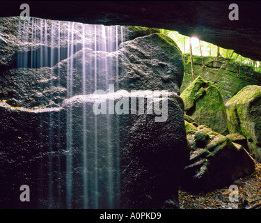 Cascade Falls at Nelson Ledges State Park. Near Garrettsville, Ohio ...