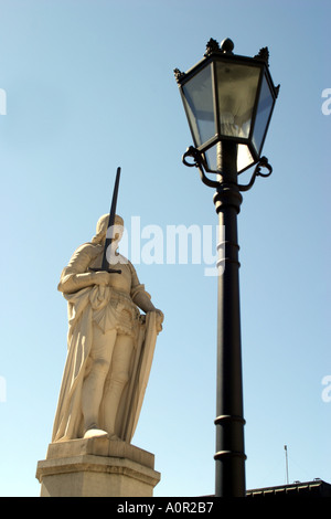 Detail of the famous medieval Roland statue at Bremen, Germany Stock ...