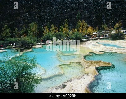 WuCaiChi Five Colored Pool HuangLong World Heritage Stock Photo - Alamy