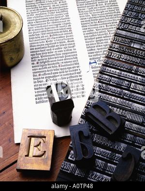 Old fashioned typesetting printing Stock Photo - Alamy