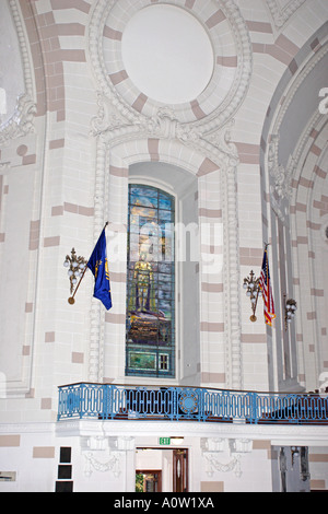 The interior of the Naval Academy Chapel at the US Naval Academy in ...