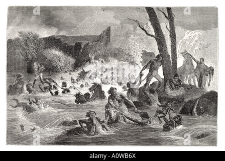 Bashilo river Ethiopia Magdala Amhara region Abay blue Nile gorge ...