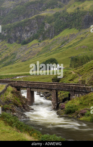 Stone Bridge Crossing the River Coe with Croft in the Background Glen ...