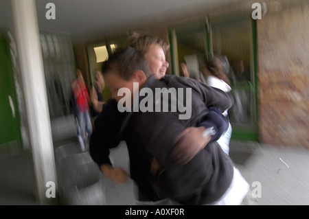 Pupils in a (staged) fight Stock Photo - Alamy