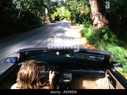 View towards a racing car which is driving over a rock at the Rock ...
