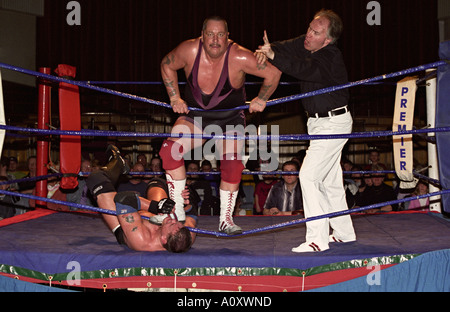 England, UK. Professional wrestling at the Assembly Hall in Worthing ...