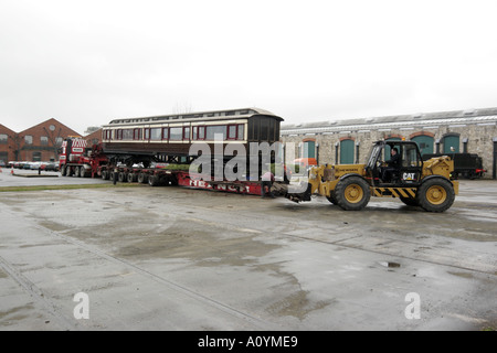 Swindon Railway Railroad works Wiltshire UK 1930 car being ...