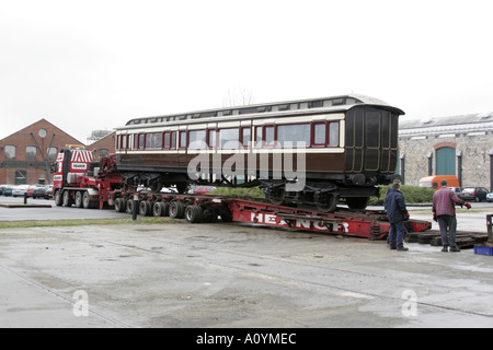 Swindon Railway Railroad works Wiltshire UK 1930 car being ...