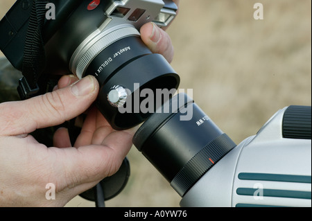 digiscoping taking digital photographs through a telescope Stock Photo ...
