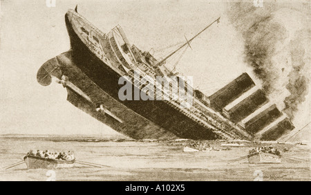 Sinking of the Lusitania Stock Photo - Alamy