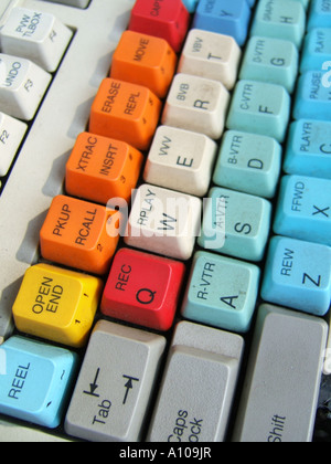 colourful keyboard used in tv production broadcasting studios Stock ...