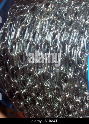 coil of chain in hardware store Stock Photo - Alamy