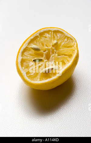 lemon, seeds, peel, pores, close up, white background, fruit, vitamins ...