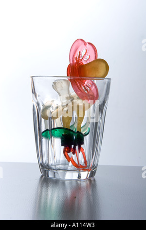 glass, glass, transparent, square, pacifier, two, colored, children ...