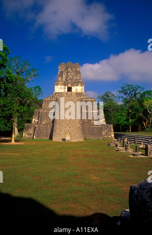 Structure II (Great Pyramid), one of the largest Mayan structures. This ...