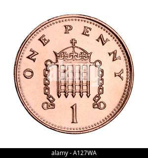 1 pence sterling coin Stock Photo - Alamy