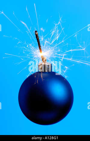 An exploding Christmas bauble Stock Photo - Alamy
