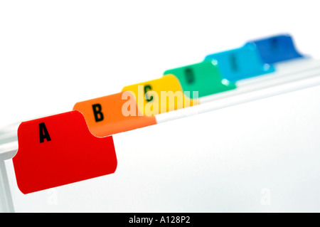 File index tabs Stock Photo - Alamy