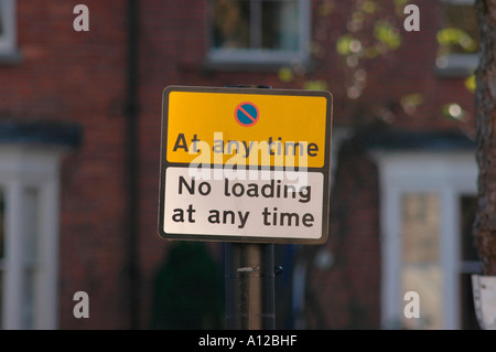 No loading at any time parking sign Stock Photo - Alamy
