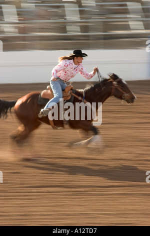Tucson Rodeo barrel racer cowgirls waiting to compete Stock Photo - Alamy