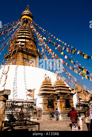 The Swayambhu Mahachaitya temple in Kathmandu, Nepal Stock Photo - Alamy