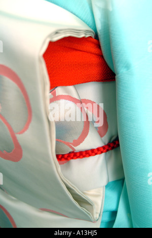 Kimono and obi being worn Kyoto Japan Stock Photo - Alamy