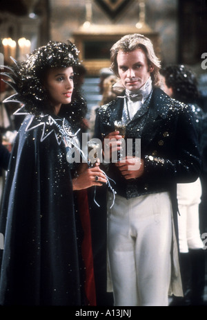 THE BRIDE, Director Franc Roddam, Jennifer Beals, Sting, on set, 1985 ...
