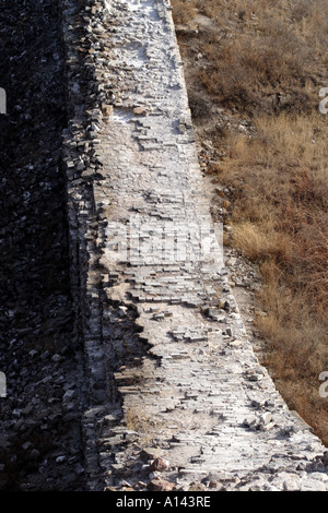China, Beijing, Great Wall of China, crumbling ruins of building Stock ...