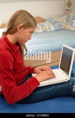 schoolgirl with ibook Stock Photo - Alamy