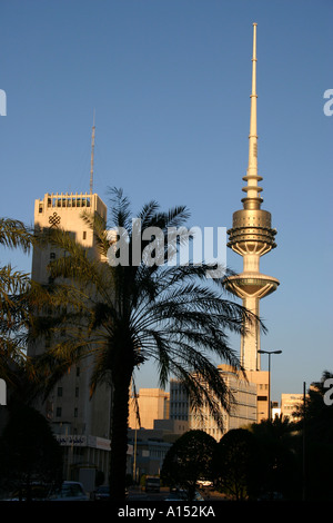 kuwait communication tower Stock Photo - Alamy