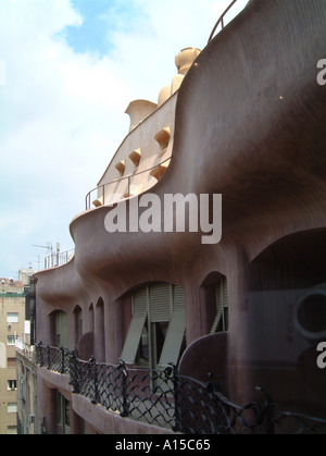Casa Mira Le Pedrera Gaudi Barcelona Stock Photo - Alamy