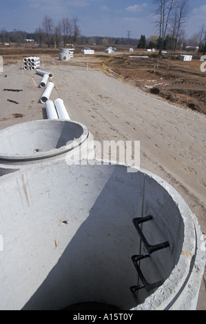 Farm Land Becomes New Suburb Stock Photo - Alamy