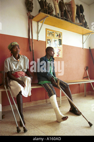 Angolans wait to see a doctor at the International Red Cross hospital ...
