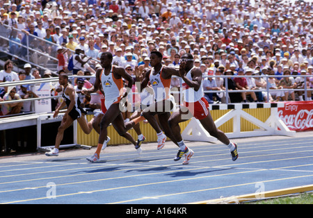 Digital stock image of male athletes competing in track meet Stock ...
