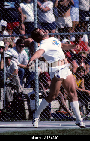 John Powell competing in the discus at the 1976 US Olympic Track and ...