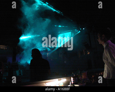 Laser lights in the Halikarnas disco Bodrum Turkey Stock Photo - Alamy
