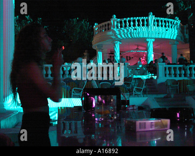 Laser lit Halikarnas disco Bodrum Turkey Stock Photo - Alamy
