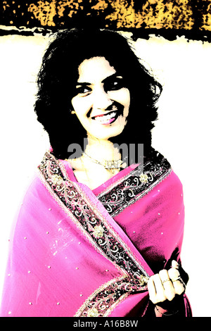 Portrait of a female model in saree Stock Photo - Alamy