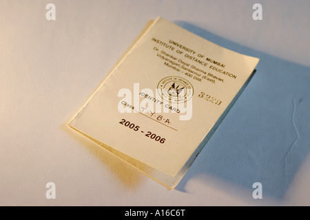 Identification card of university of Mumbai at Santacruz, Bombay now ...